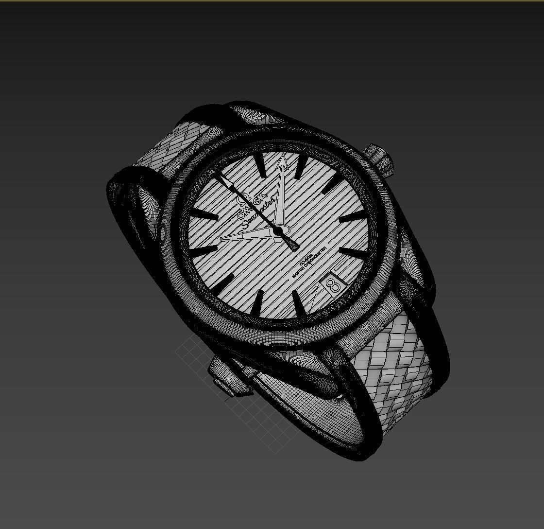 Omega seamaster wrist watch 3D model | CGTrader
