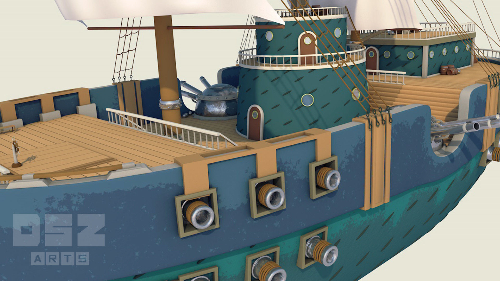 Marine Warship - One Piece 3D model | CGTrader