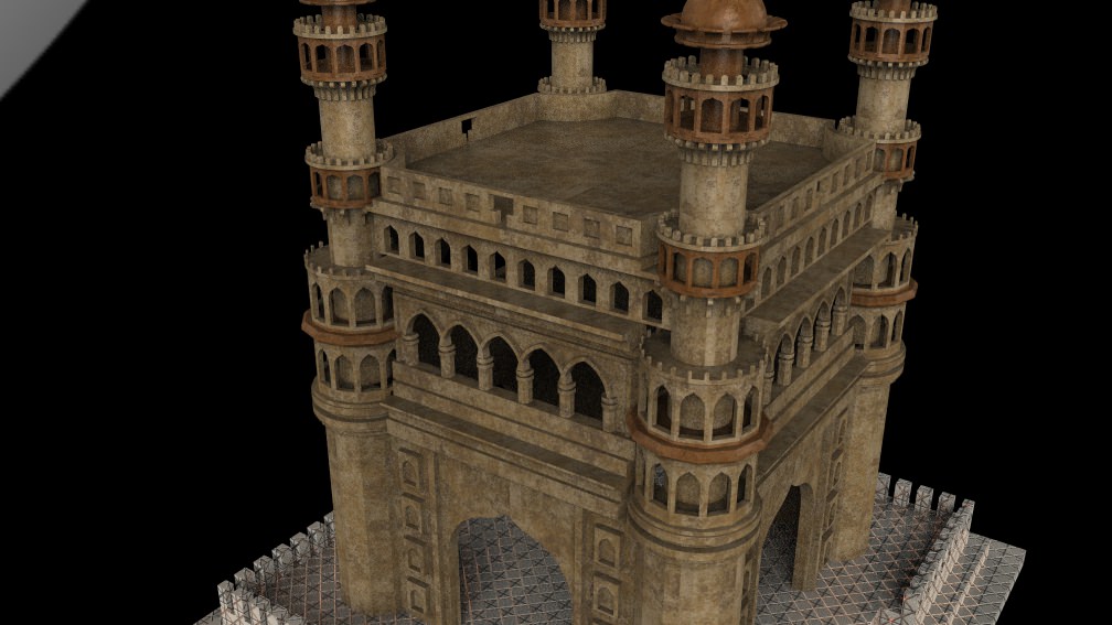 Charminar hyderabad fort 3D model | CGTrader