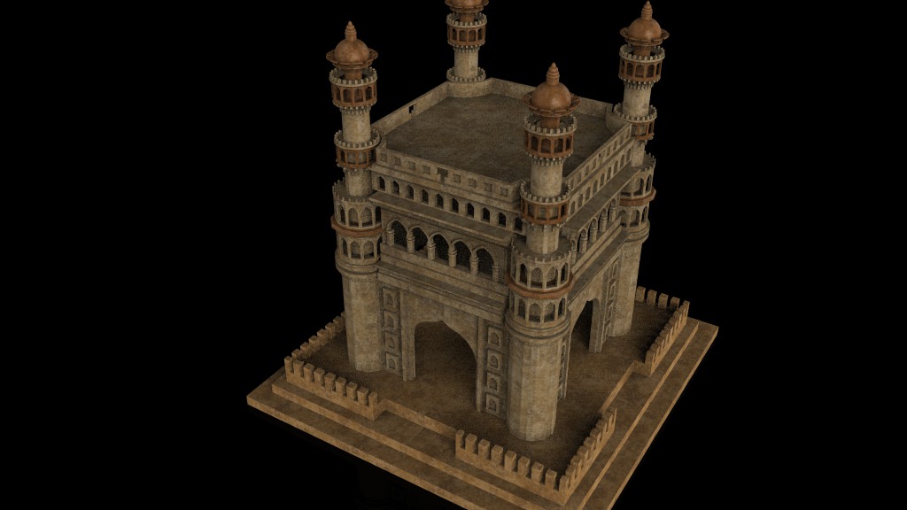 Charminar hyderabad fort 3D model | CGTrader