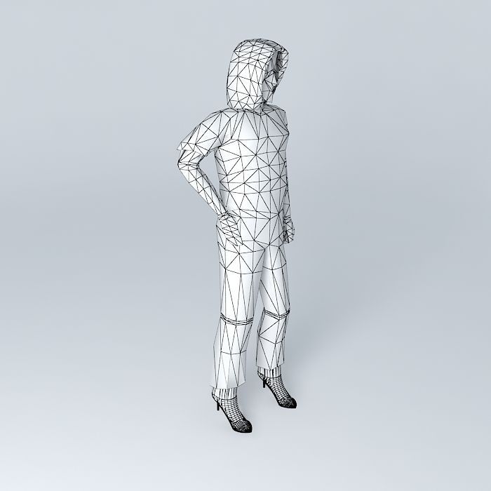 3d woman standing free 3D model | CGTrader