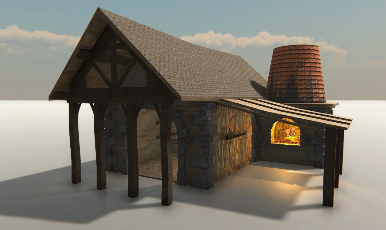 3D model Medieval Forge Game Ready VR / AR / low-poly | CGTrader