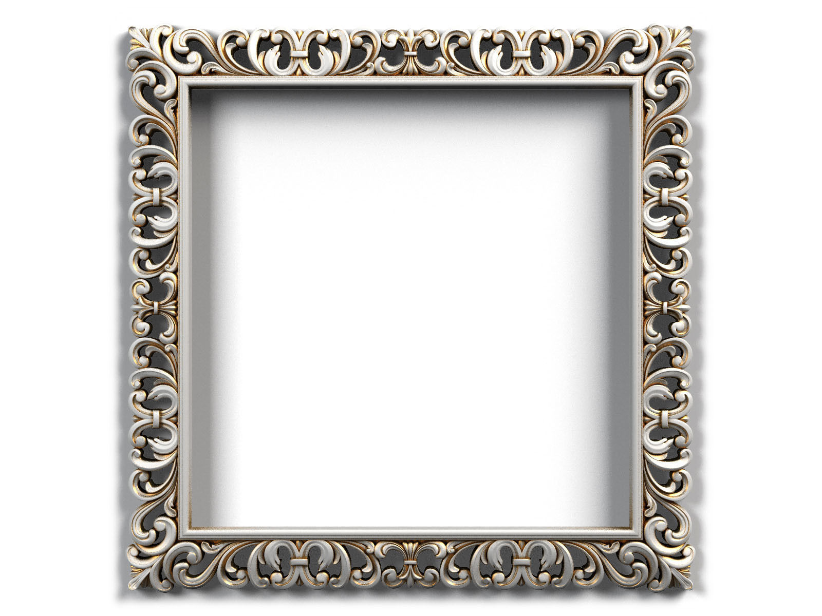 Frame0060 ornate wooden frame 3D model | CGTrader
