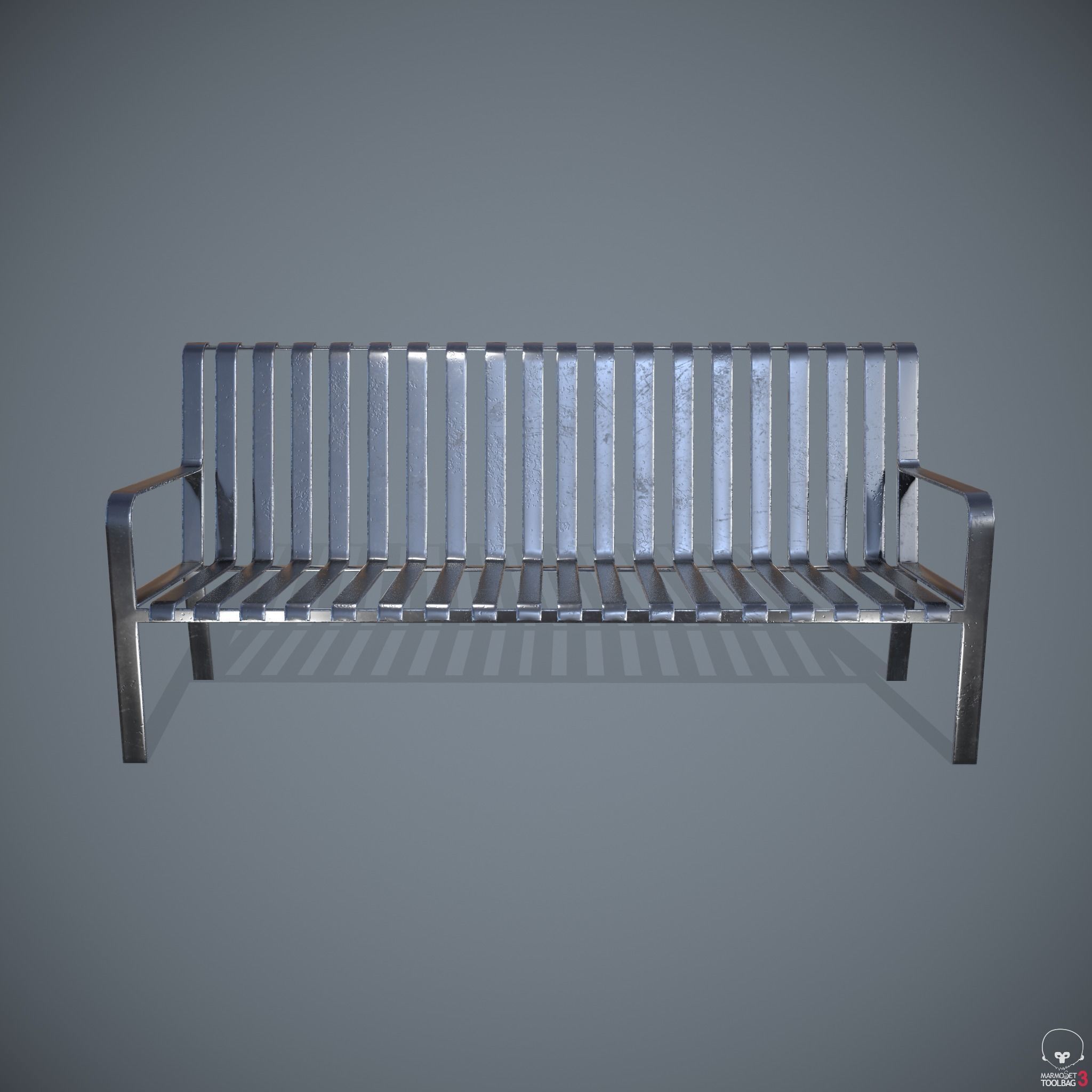 3D model Metal Bench VR / AR / low-poly | CGTrader