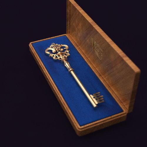 Victorian golden key 3D model 3D printable | CGTrader