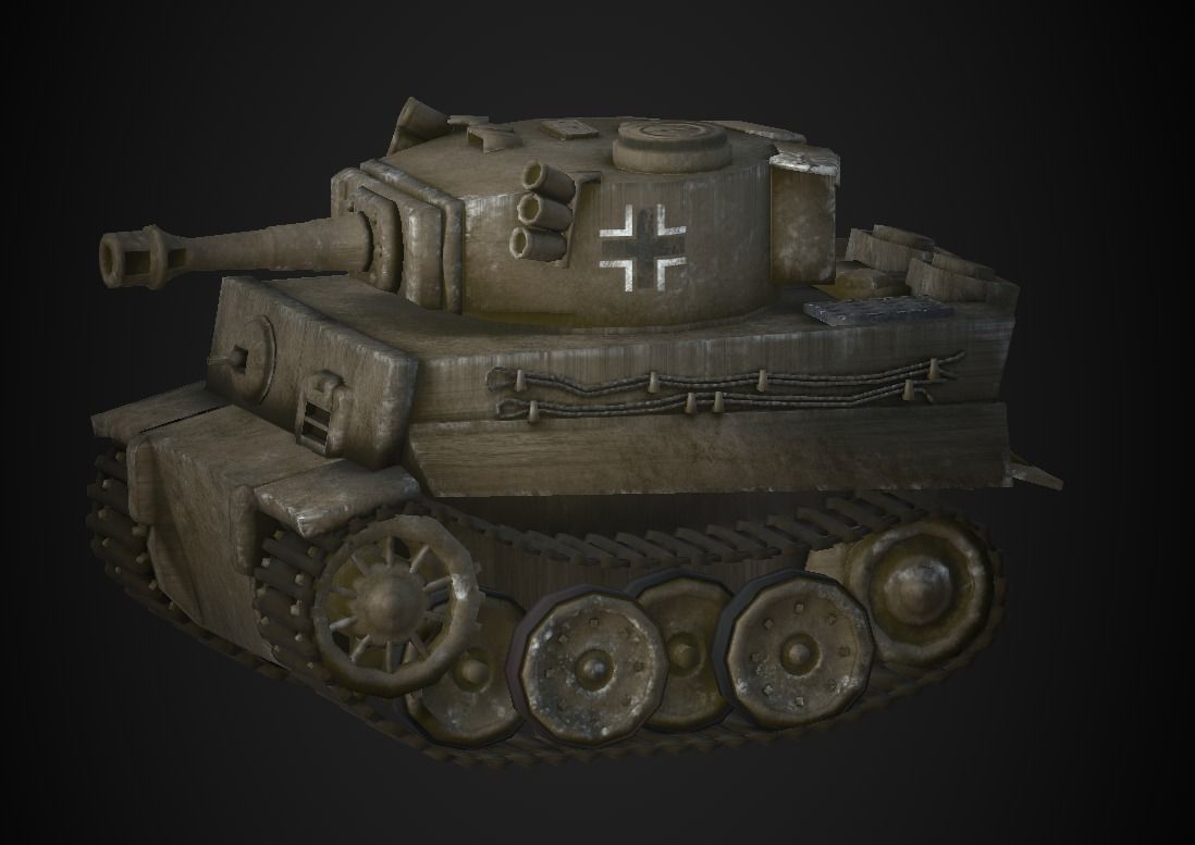 3D model Mini Tiger Tank VR / AR / low-poly rigged | CGTrader