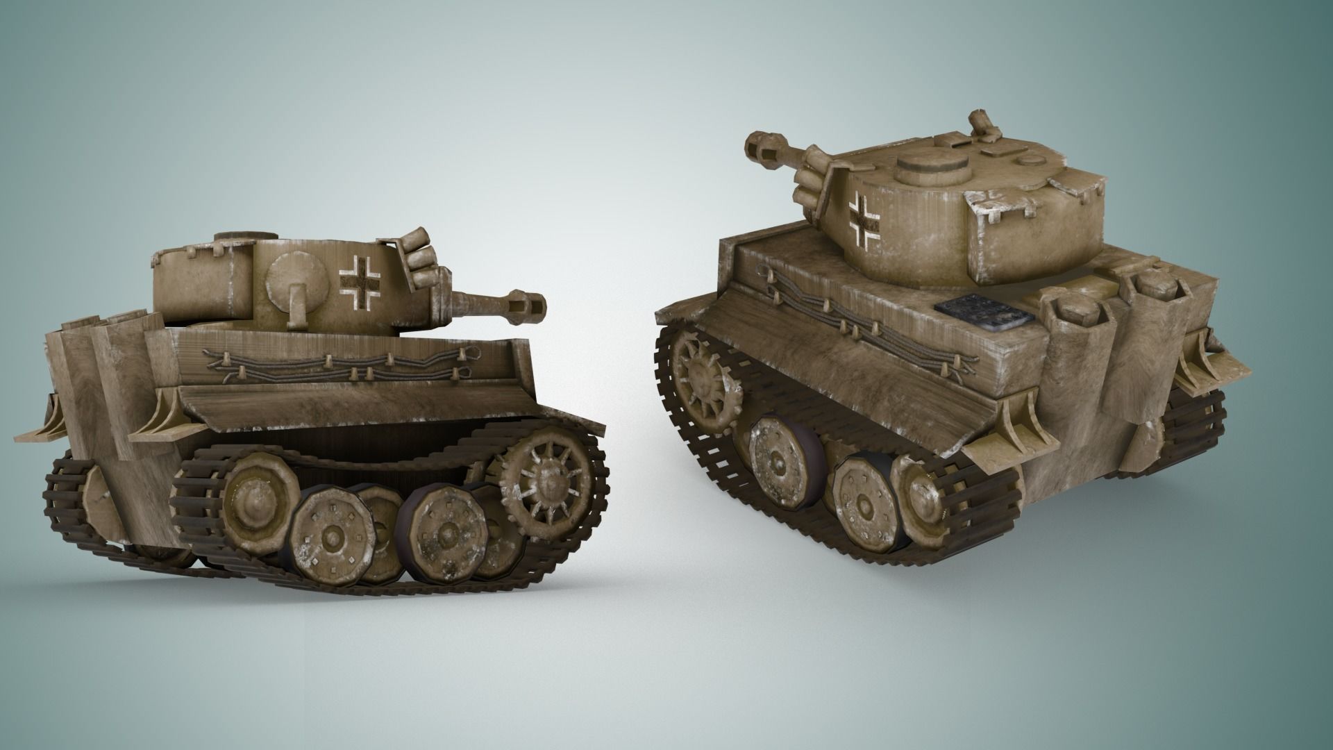 3D model Mini Tiger Tank VR / AR / low-poly rigged | CGTrader