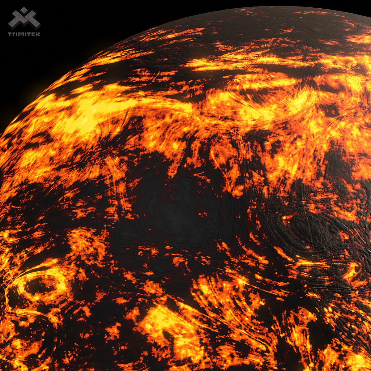 3D model Lava Planet 02 - 8k PBR VR / AR / low-poly animated | CGTrader