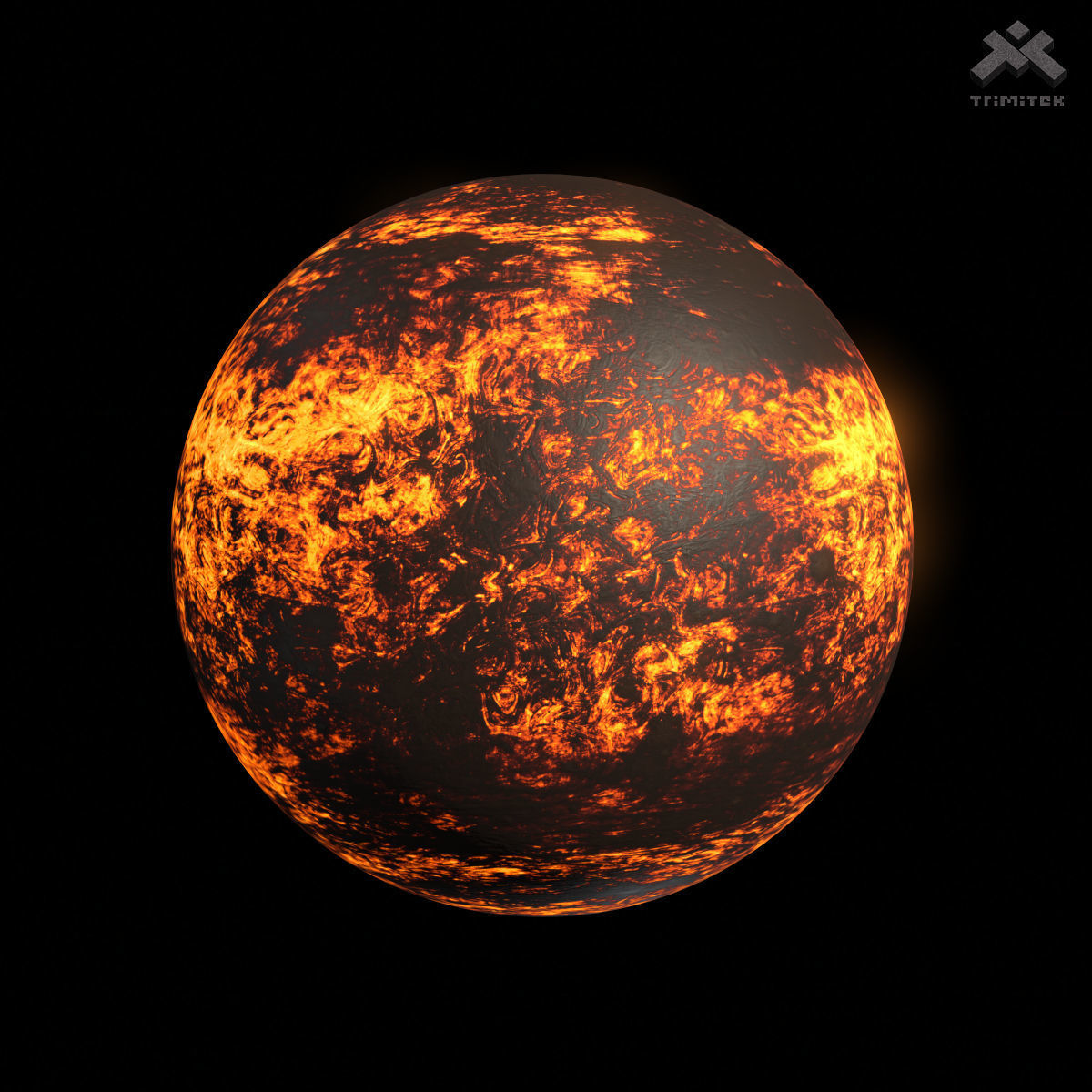 3D model Lava Planet 02 - 8k PBR VR / AR / low-poly animated | CGTrader