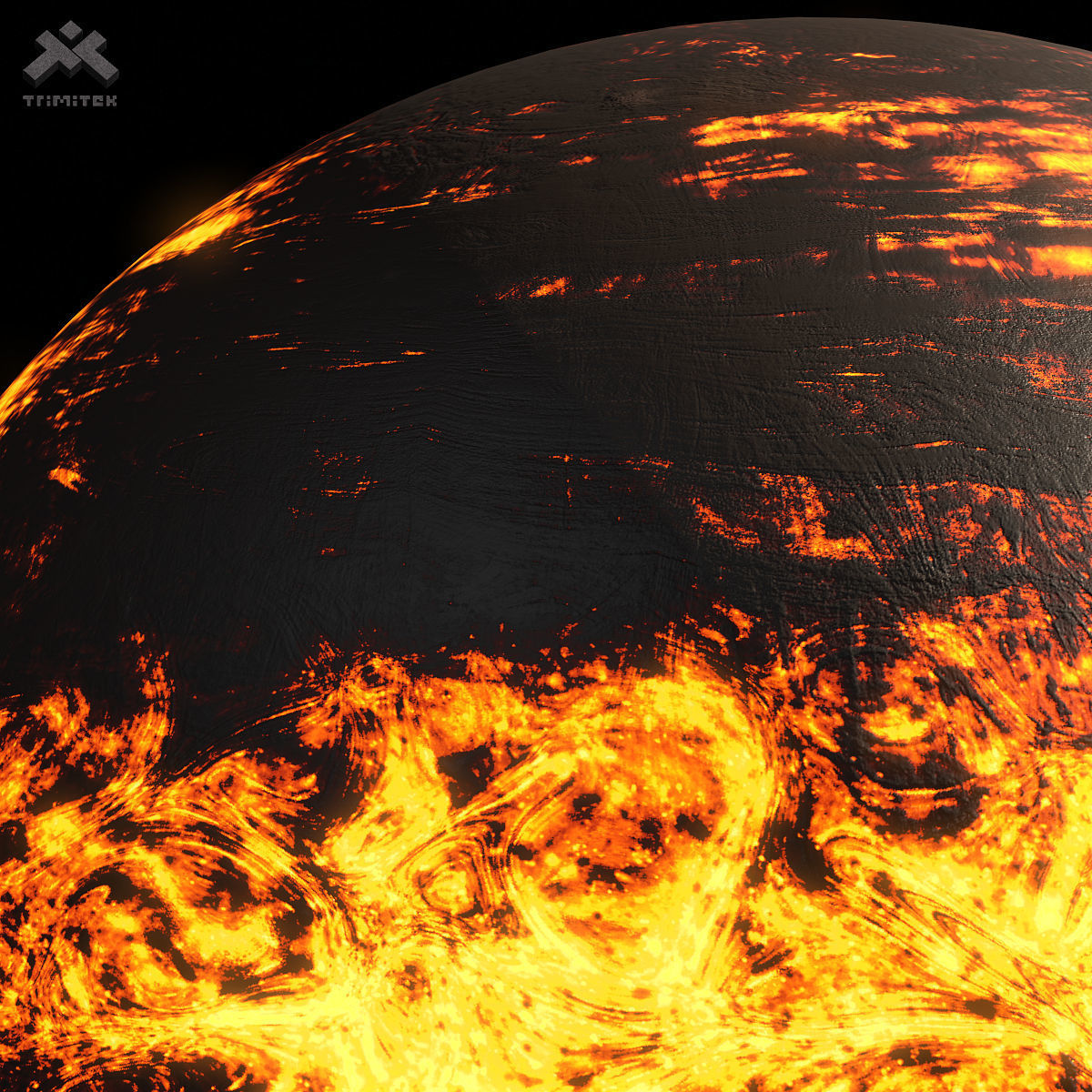 3D model Lava Planet 02 - 8k PBR VR / AR / low-poly animated | CGTrader