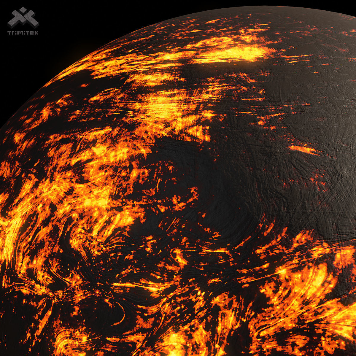 3D model Lava Planet 02 - 8k PBR VR / AR / low-poly animated | CGTrader