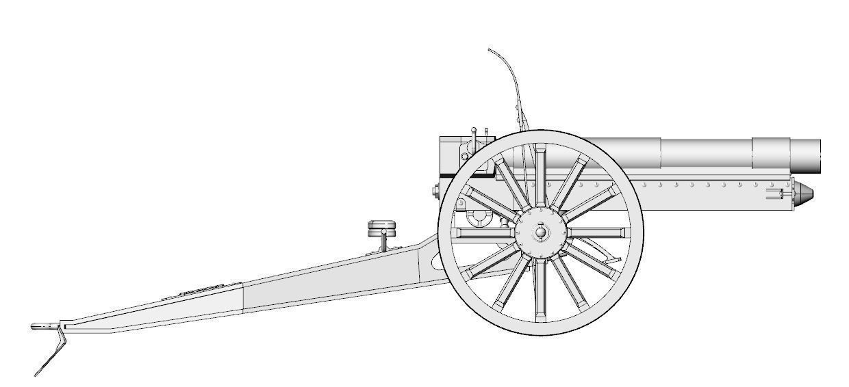 CANNON FELDKANONE 7 5cm 3D model | CGTrader