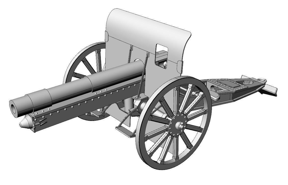 CANNON FELDKANONE 7 5cm 3D model | CGTrader
