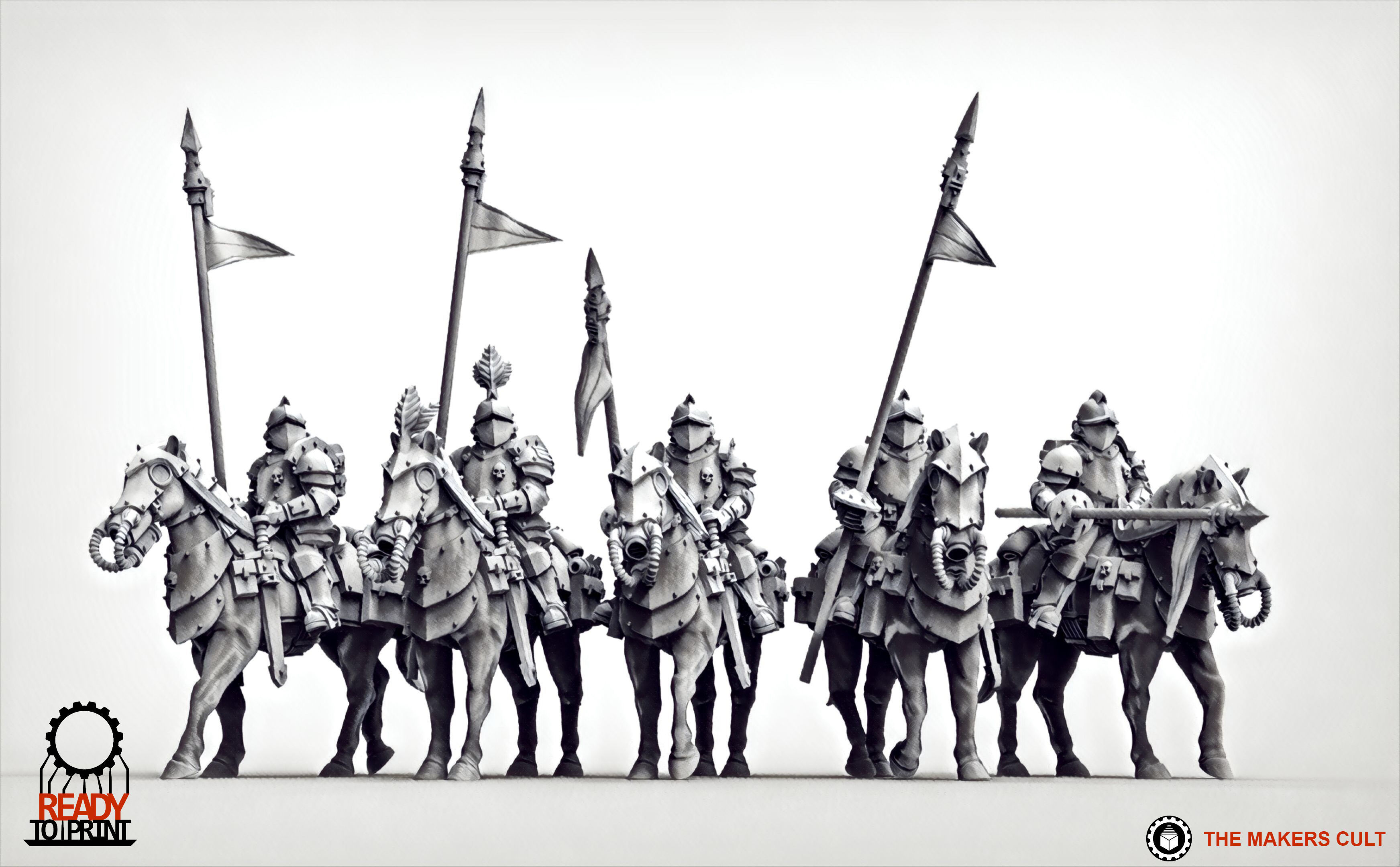 Feudal Guard Shock Cavalry 3D model 3D printable | CGTrader