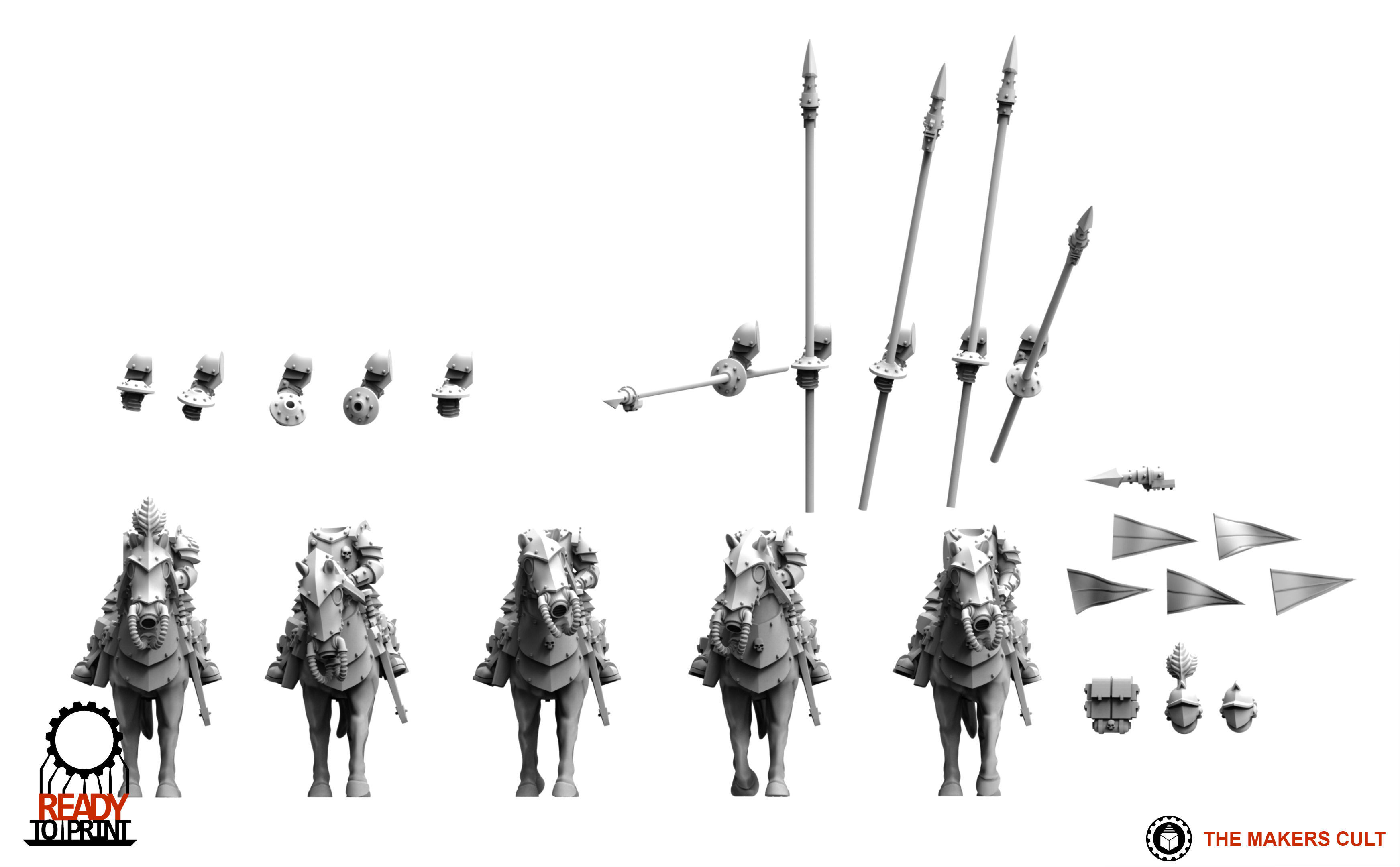 Feudal Guard Shock Cavalry 3D model 3D printable | CGTrader