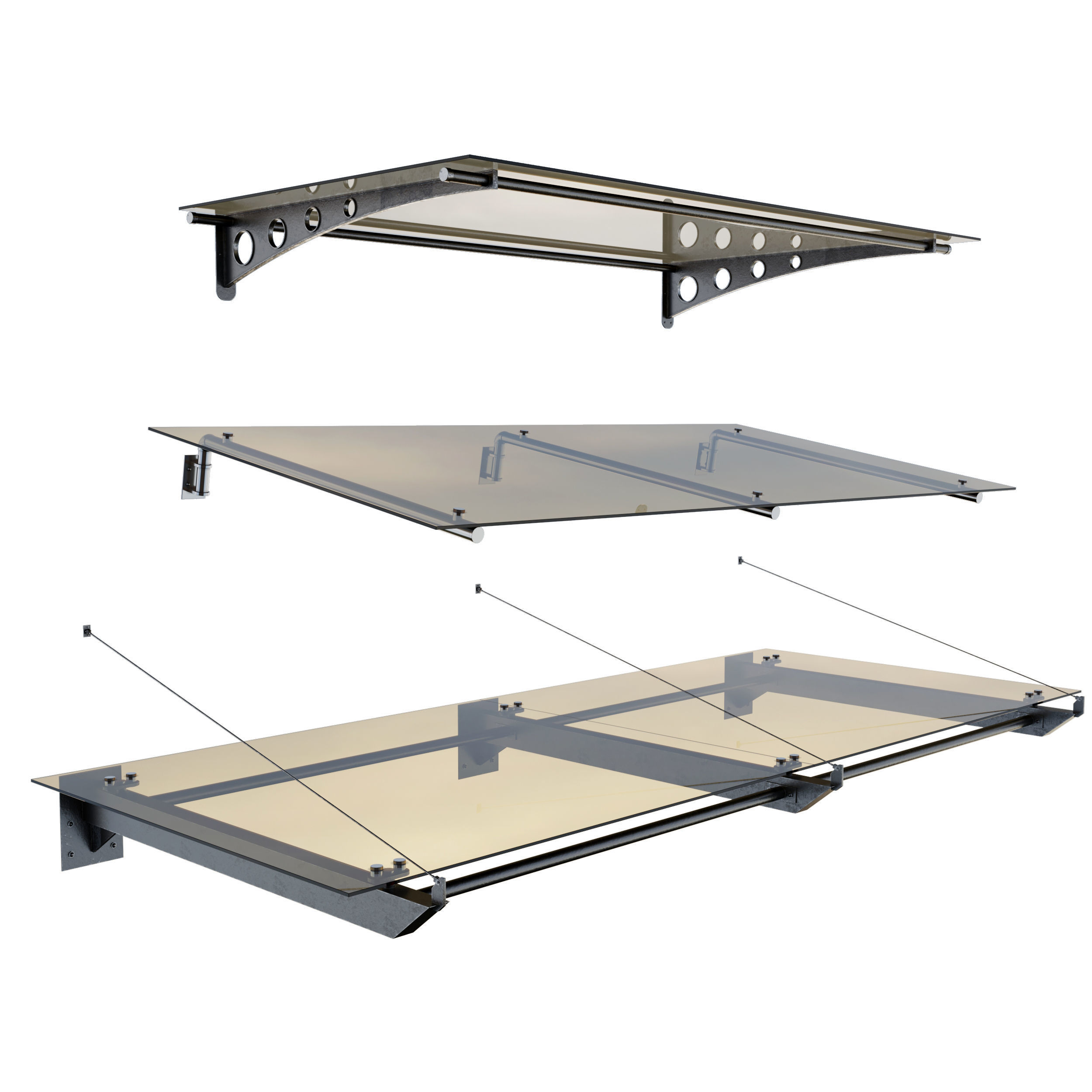 Glass canopy 3D model | CGTrader