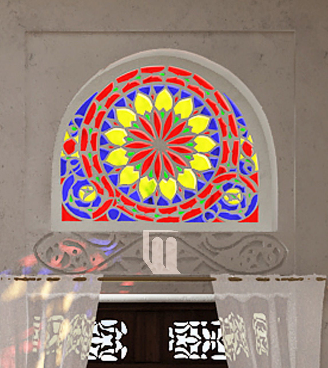 Yemeni Qamaria stained glasses windows 3D model | CGTrader