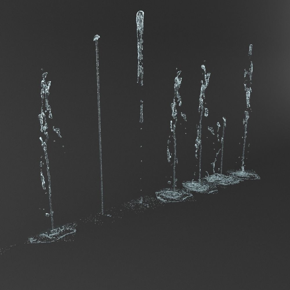Water Jet Exterior Fountains Pack 3D model | CGTrader