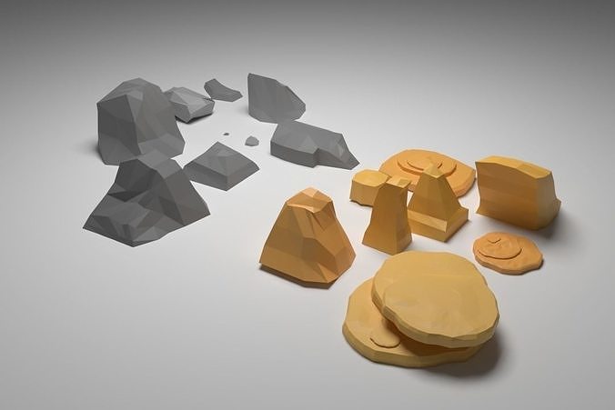 Stone pack low-poly free VR / AR / low-poly 3D model | CGTrader