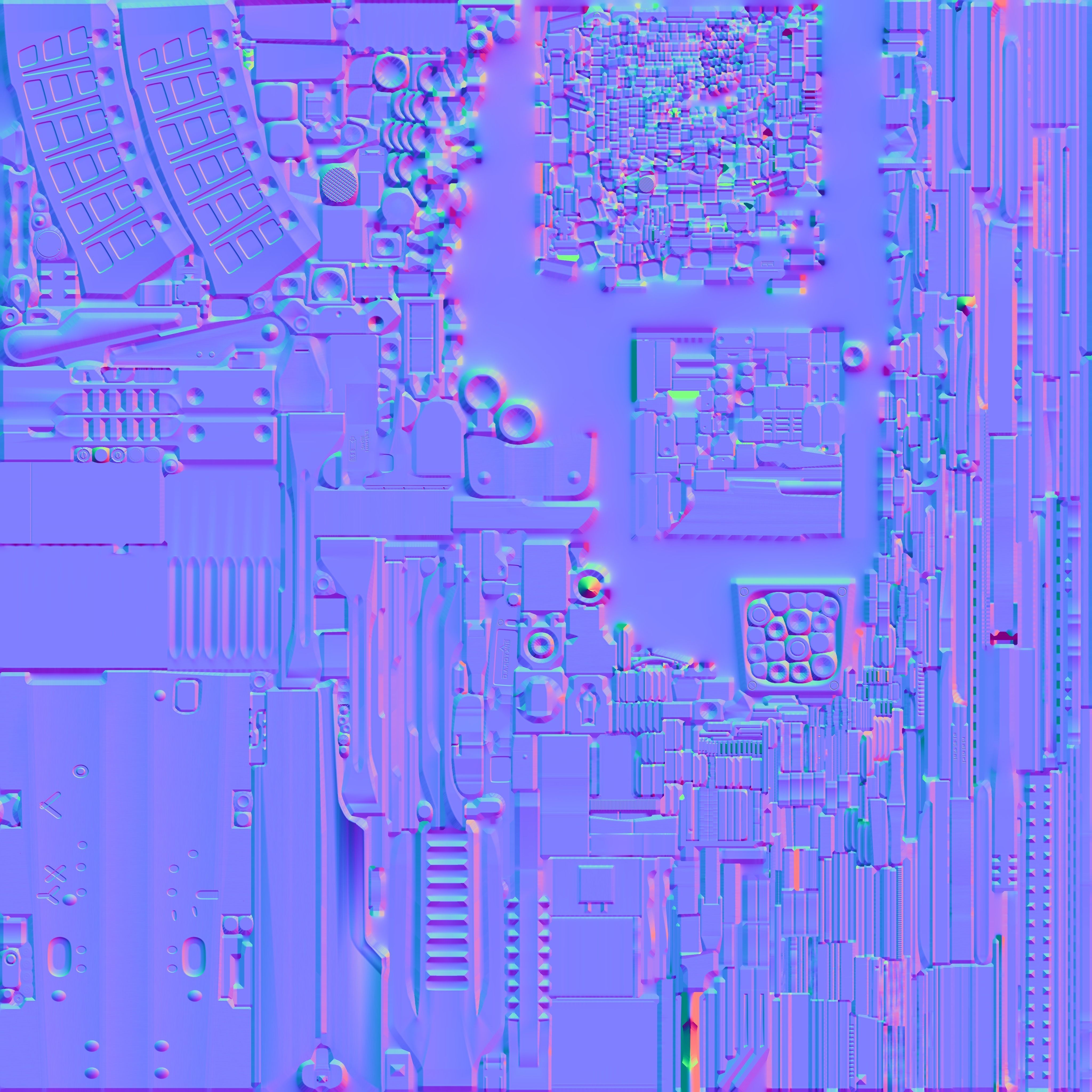 3D model New-generation AK12 machine-Gun VR / AR / low-poly animated ...