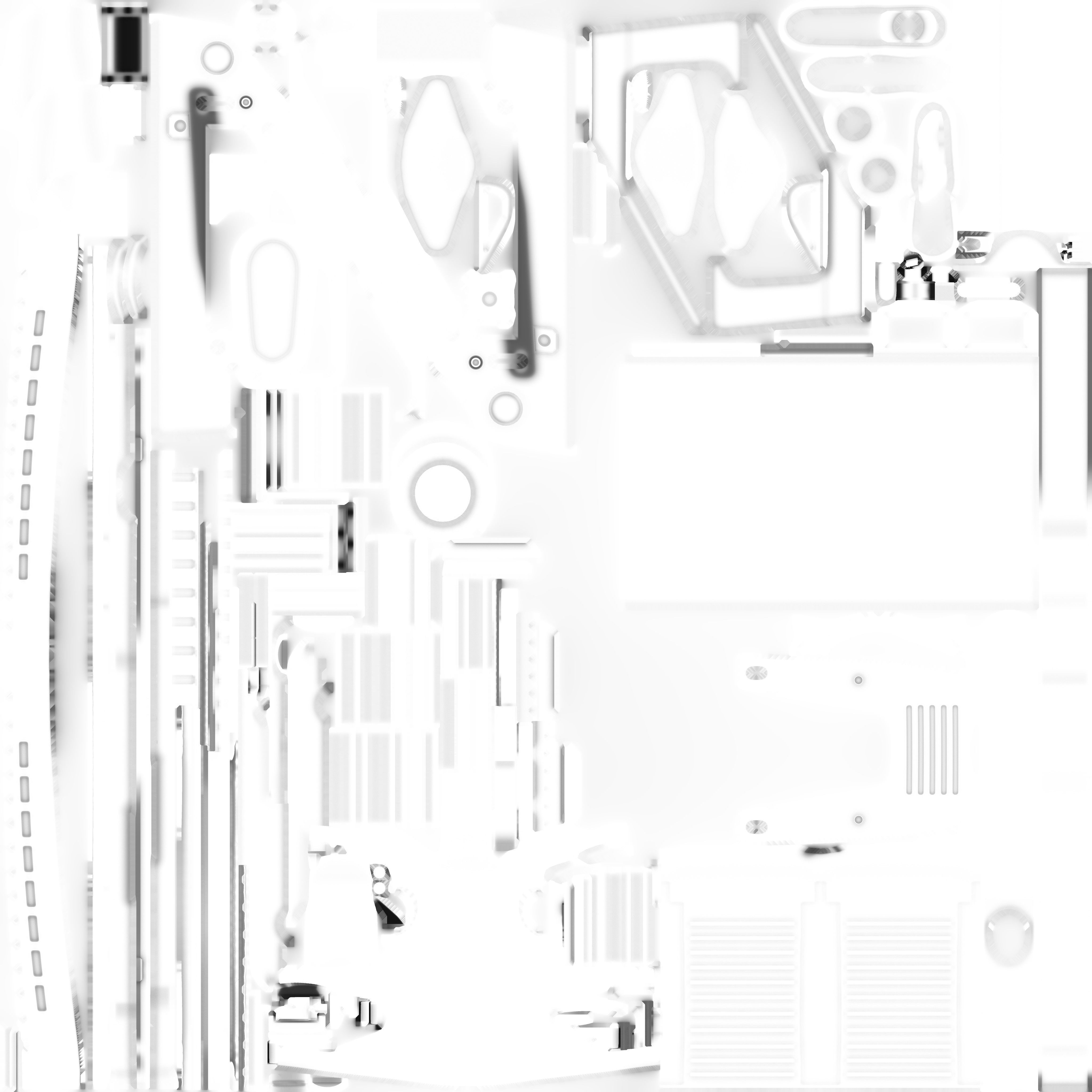 3D model New-generation AK12 machine-Gun VR / AR / low-poly animated ...