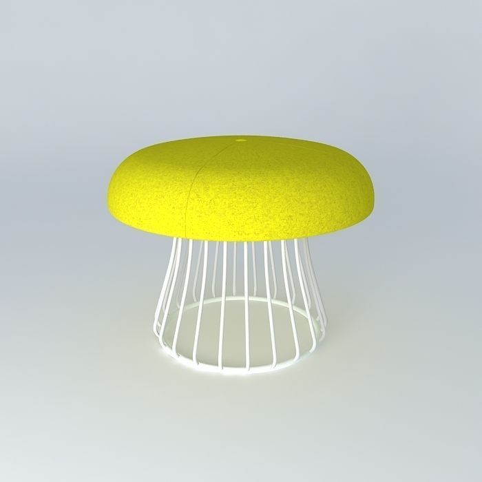 Yellow stool free 3D model | CGTrader