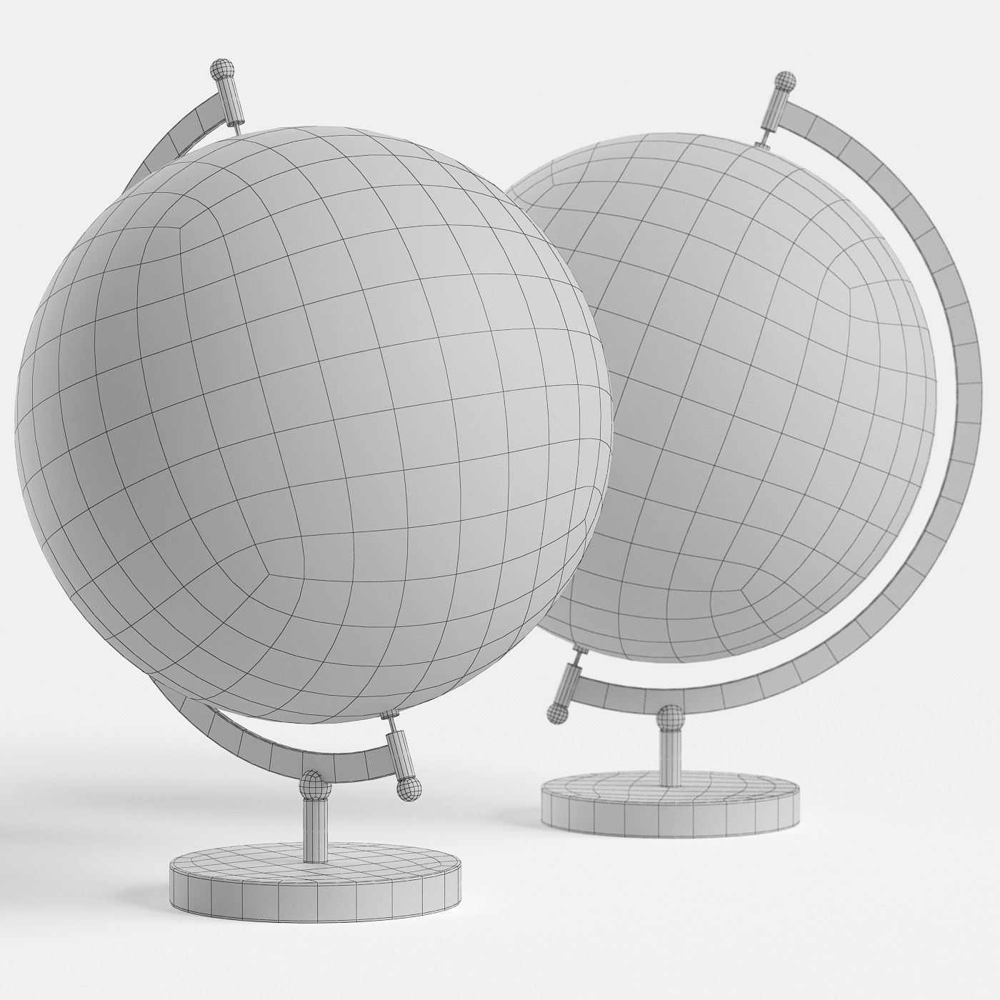 3D model Metal Globes VR / AR / low-poly | CGTrader