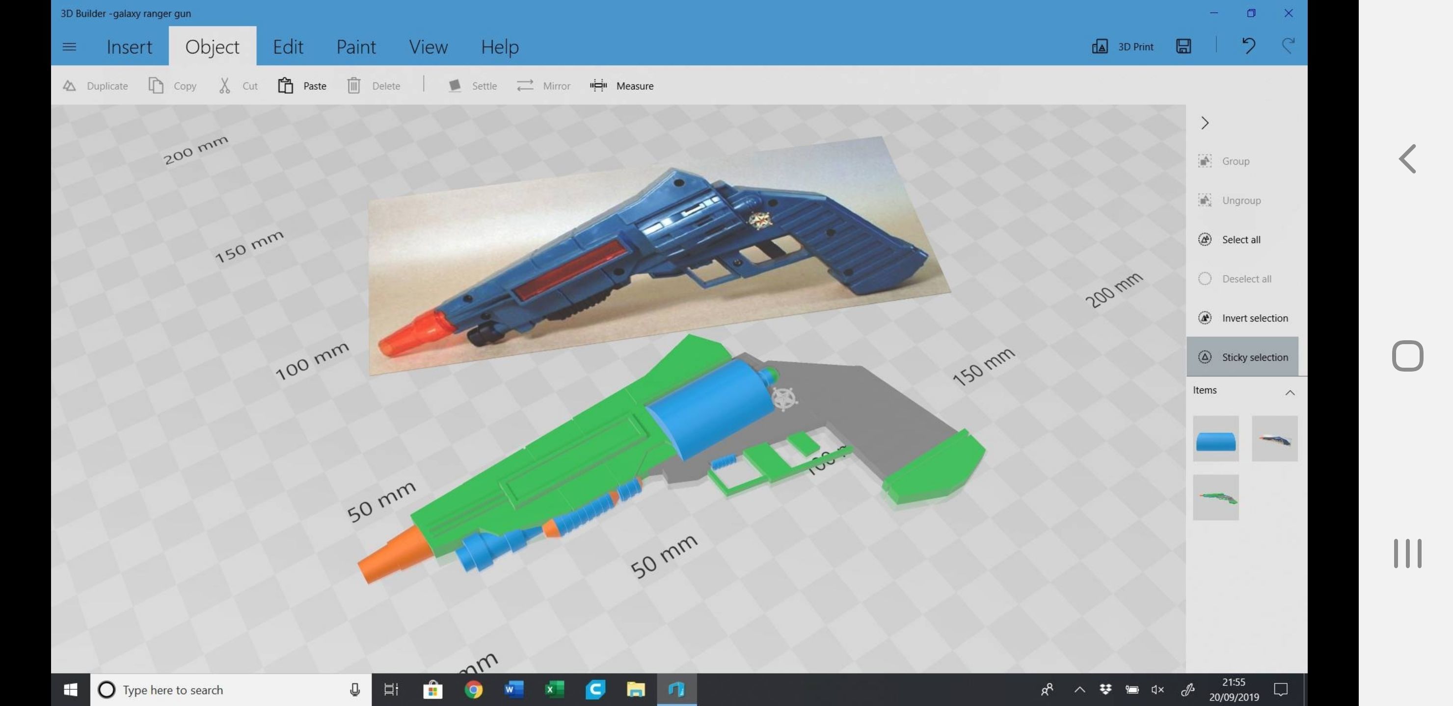 Galaxy Ranger Gun and Badge 3D model 3D printable | CGTrader