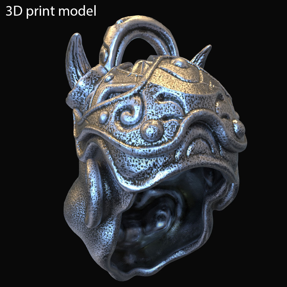skull pendant jewelry Demon vol2 3D model 3D printable | CGTrader