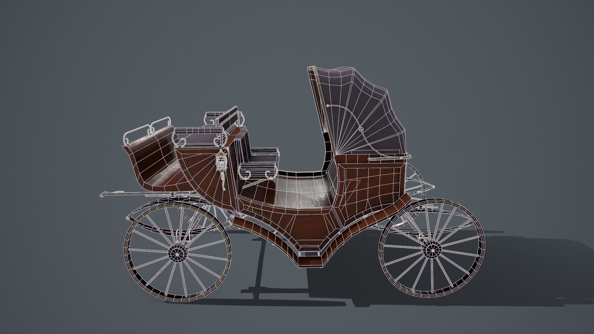 3D model Retro carriage PBR VR / AR / low-poly | CGTrader