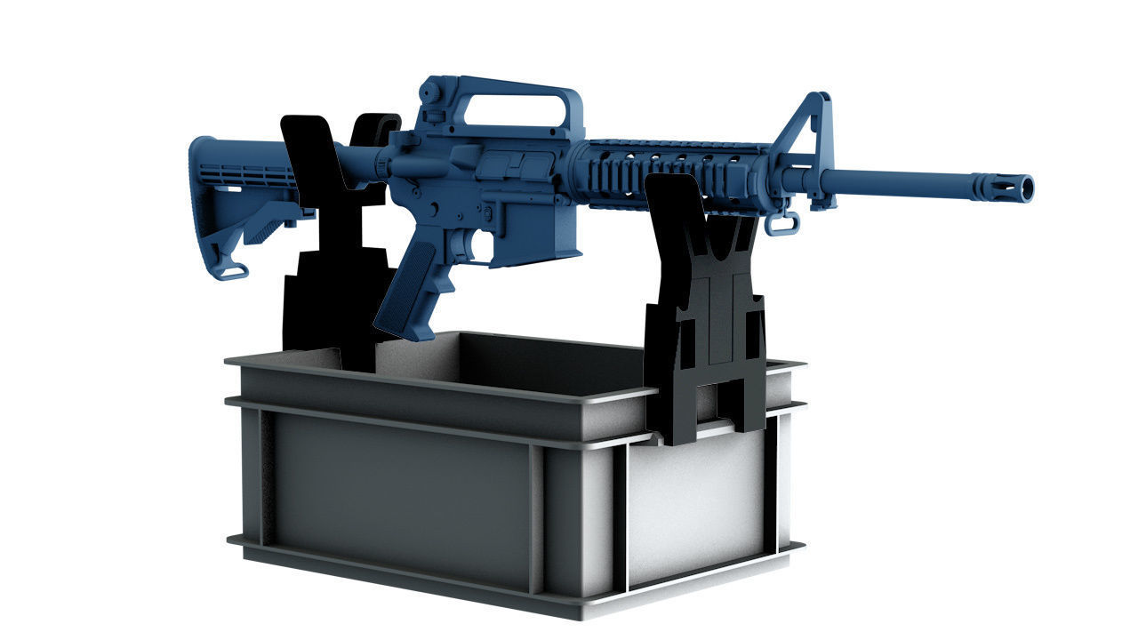 Add-on Rako Boxes - Gun holder 3D model 3D printable | CGTrader