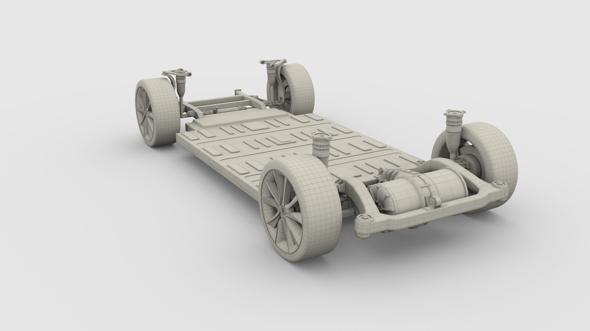 Tesla Chassis Pack Semi Roadster Model S X 3 3D model | CGTrader