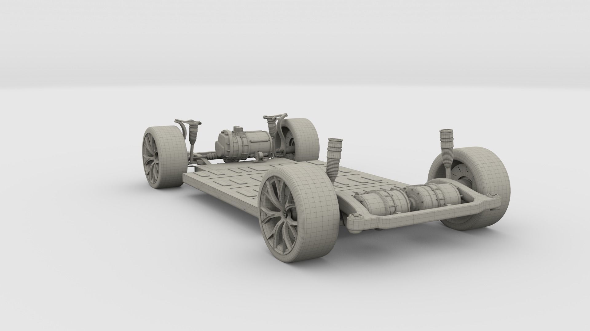 Tesla Chassis Pack Semi Roadster Model S X 3 3D model | CGTrader