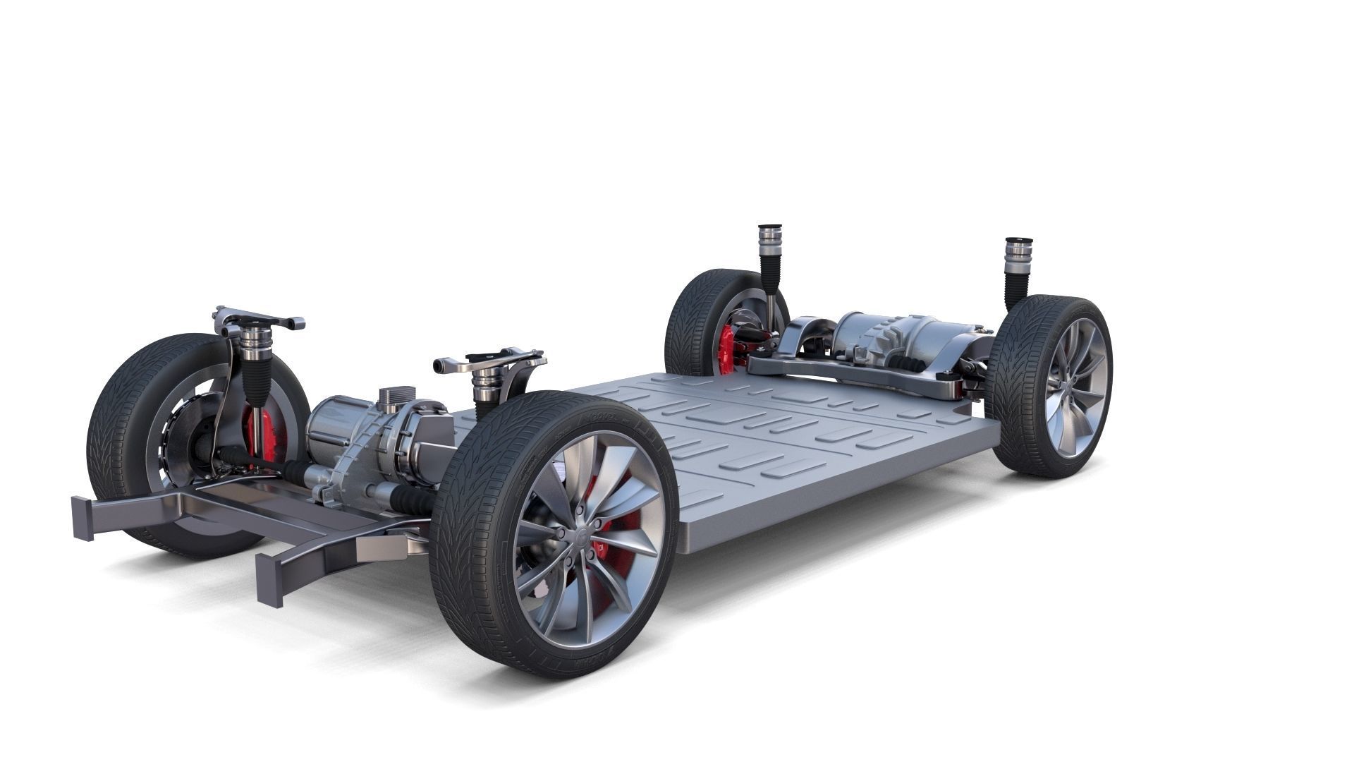 Tesla Chassis Pack Semi Roadster Model S X 3 3D model | CGTrader