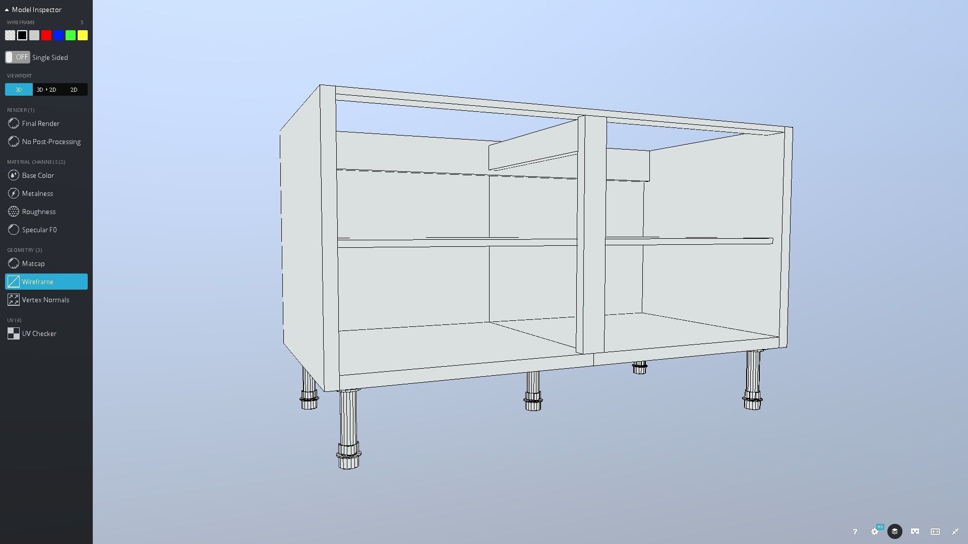 3D model Kitchen Unit Carcass VR / AR / low-poly | CGTrader