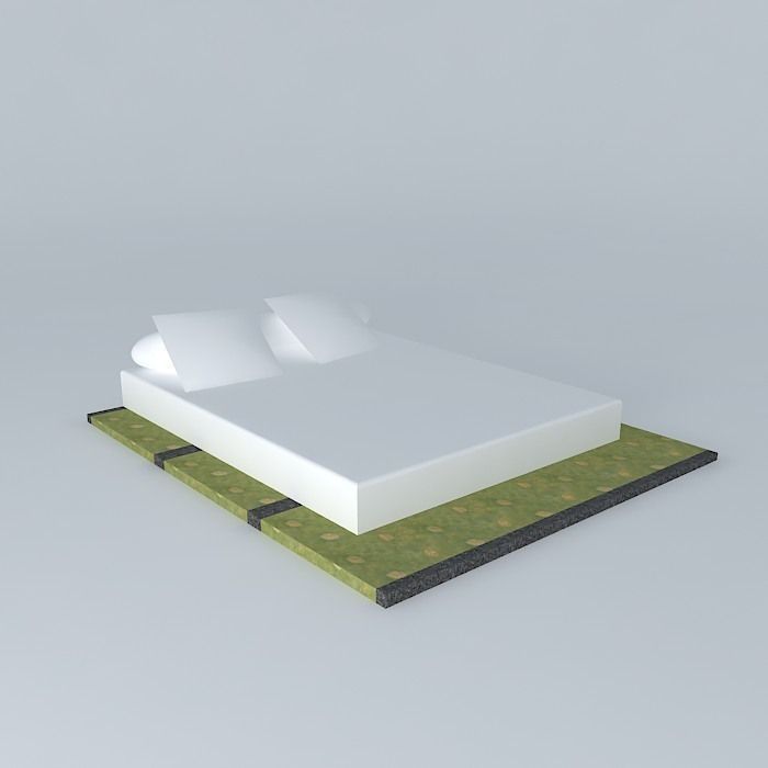 Futon bed free 3D model | CGTrader