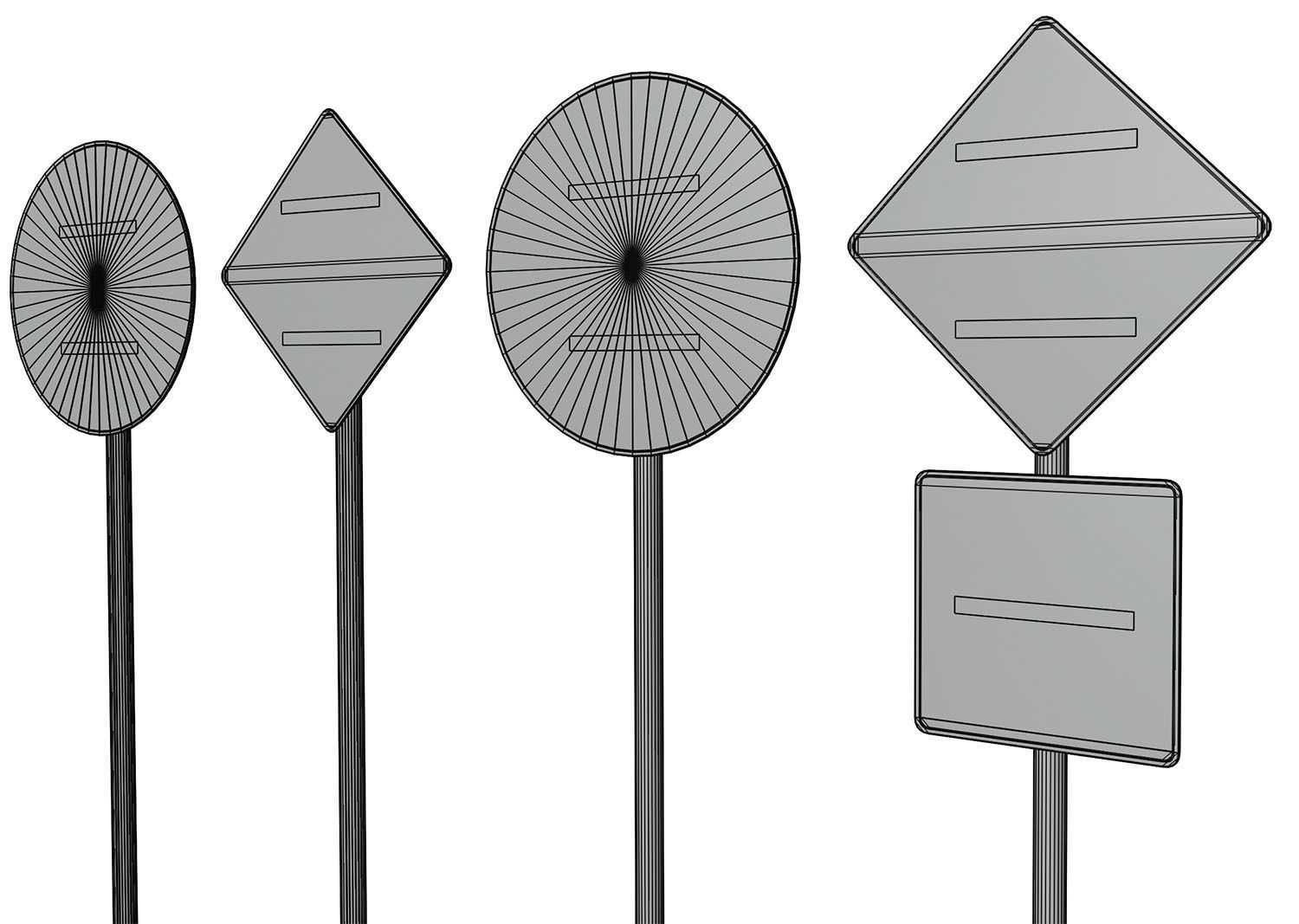 Vertical road signs 3D model | CGTrader