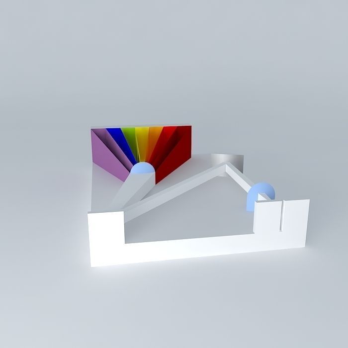 Spectroscope rainbow prism free 3D model | CGTrader