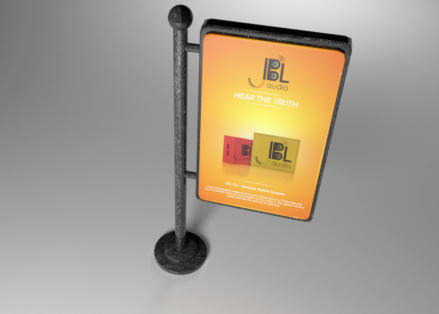 3D model Digital Sign Board VR / AR / low-poly | CGTrader