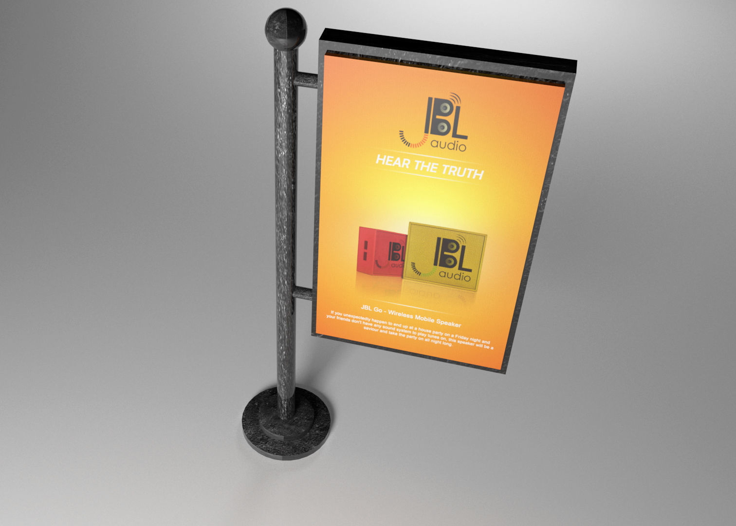 3D model Digital Sign Board VR / AR / low-poly | CGTrader