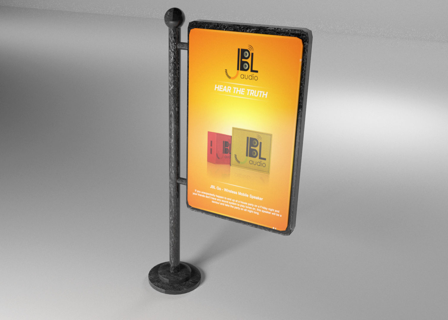 3D model Digital Sign Board VR / AR / low-poly | CGTrader