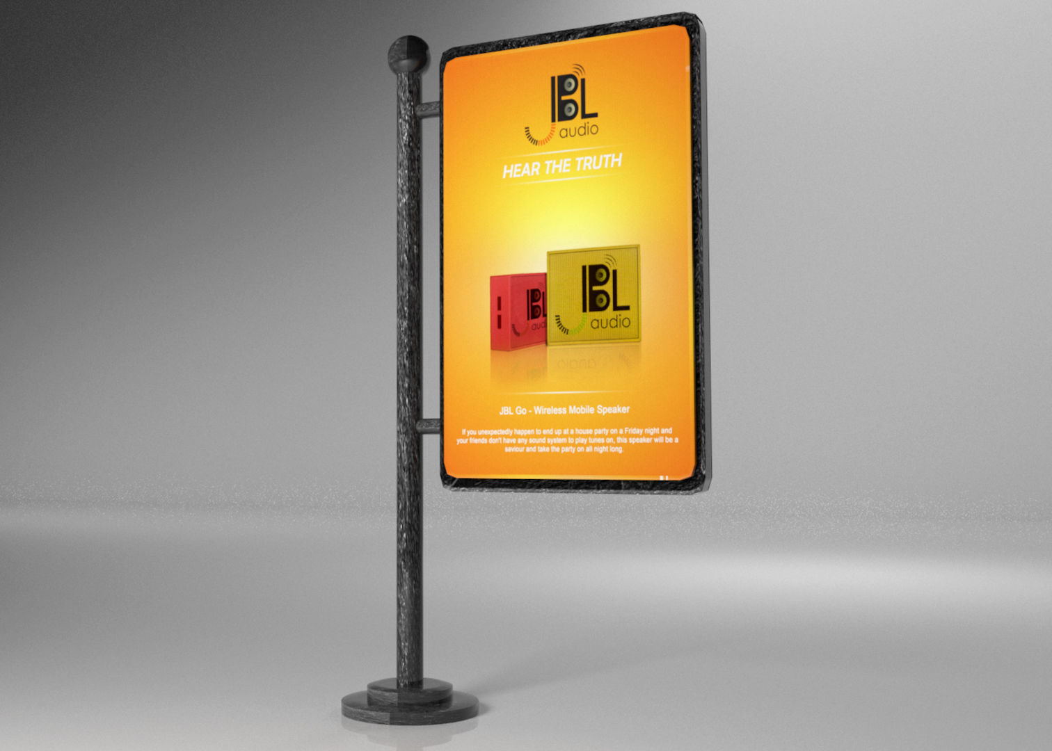 3D model Digital Sign Board VR / AR / low-poly | CGTrader