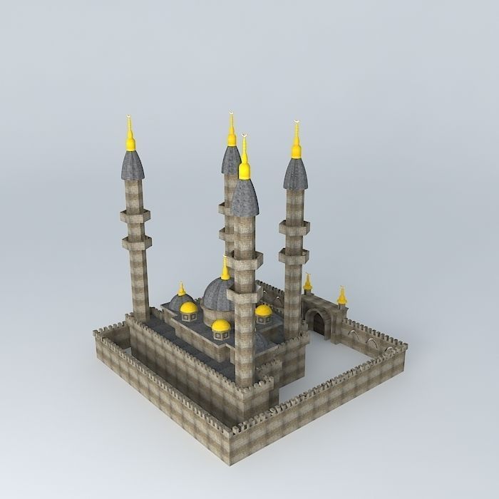 Mosque Stone Textured 3D model | CGTrader