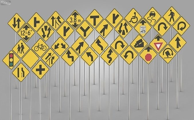 38 Street Signs 3D model | CGTrader