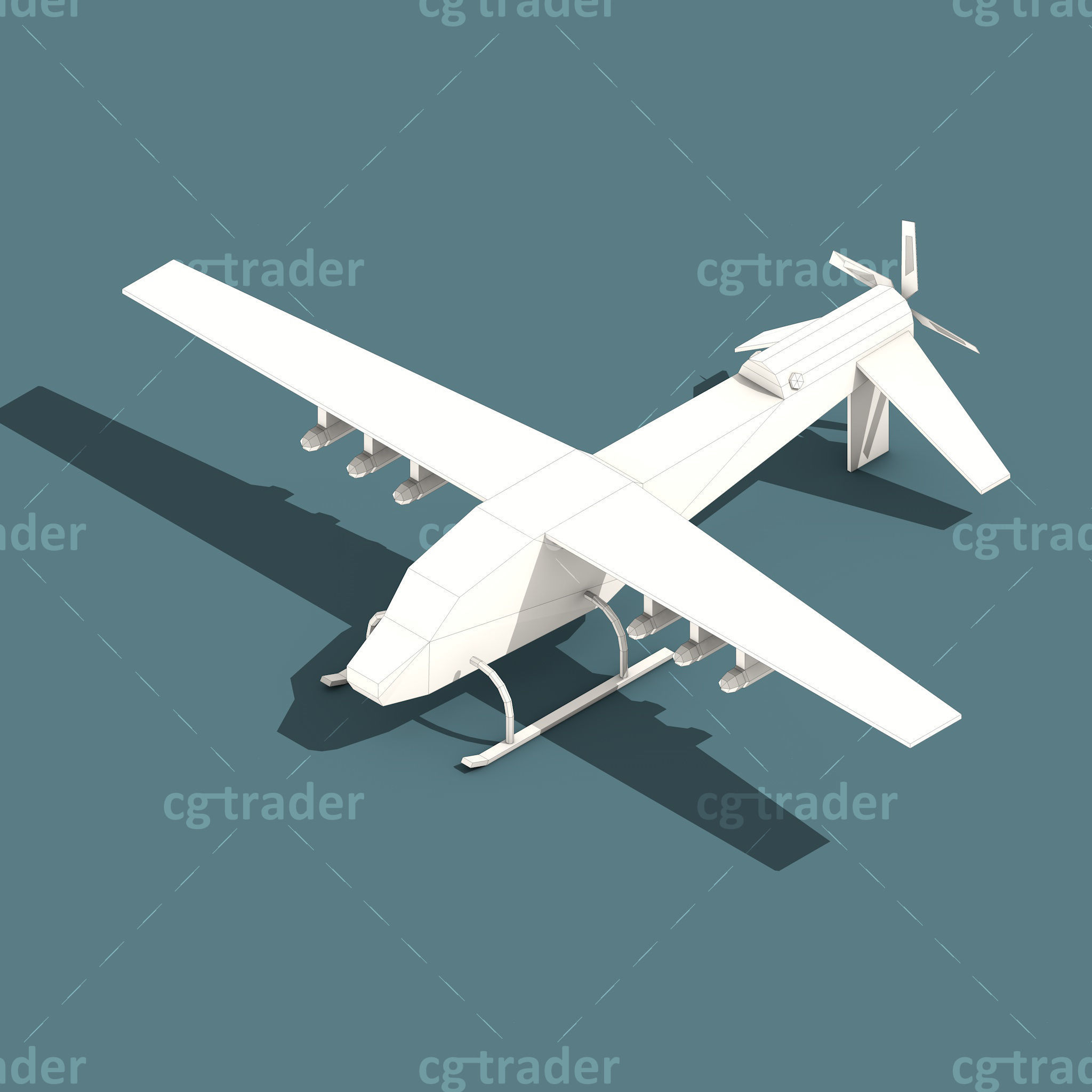 3D model Low Poly Military Air Force Isometric Icon VR / AR / low-poly ...