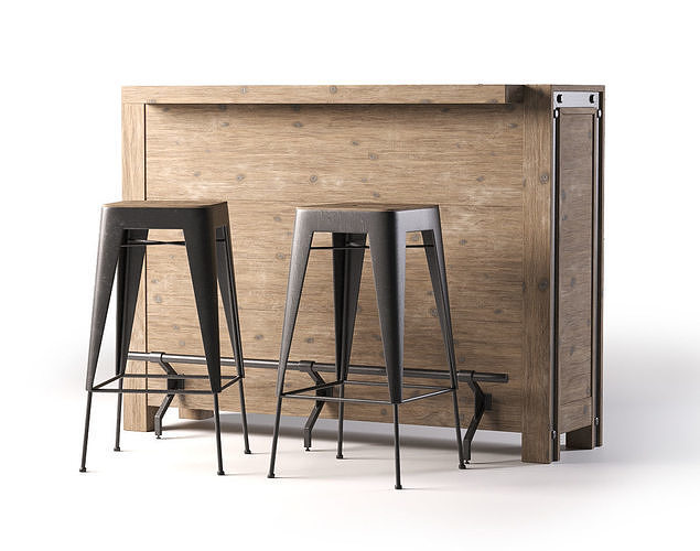 Amos Bar Set 3D model | CGTrader