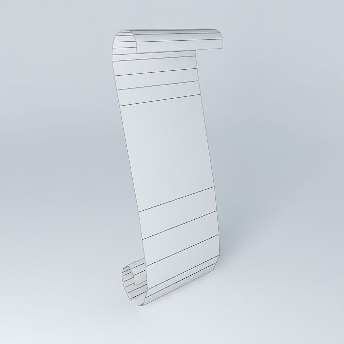 Papyrus paper note free 3D model | CGTrader