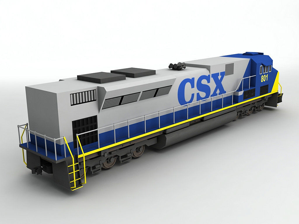 3D model SD70 ACe Locomotive Train CSX VR / AR / low-poly | CGTrader