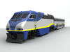 3D model F59PHI Locomotive Train With Passenger Car VR / AR / low-poly ...