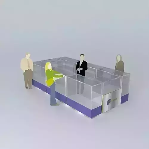 Storefront glass display case 3D model | CGTrader
